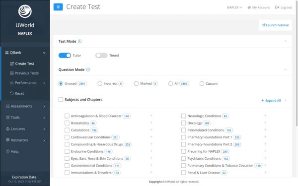 NAPLEX® Test Bank | UWorld RxPrep Pharmacy